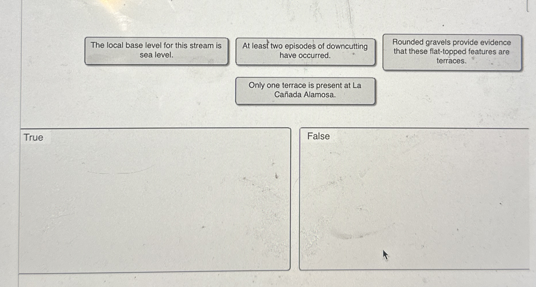 Solved The local base level for this stream issea level.At | Chegg.com