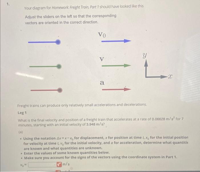 Solved Leg 1 What is the final velocity and position of a | Chegg.com