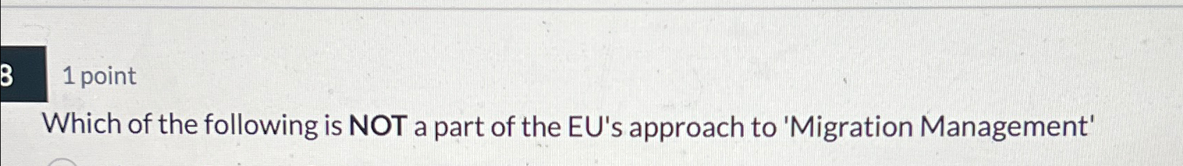 Solved 81 ﻿pointWhich of the following is NOT a part of the | Chegg.com