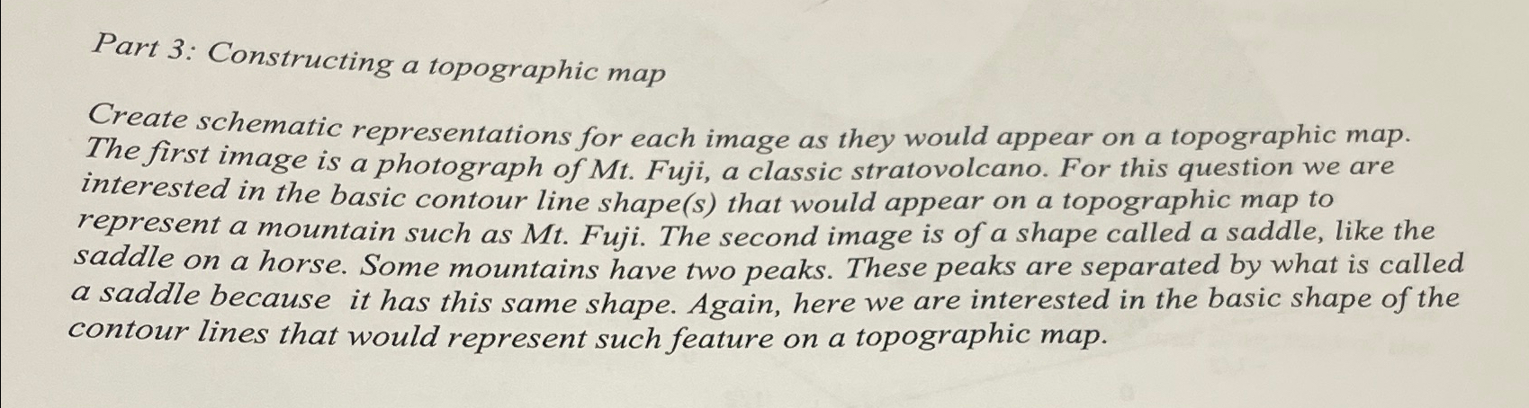 Solved Part 3: Constructing a topographic mapCreate | Chegg.com