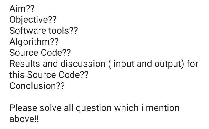 Solved Experiment name : Familiarizing with arrays. Task | Chegg.com