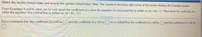 Solved Watch the section lecture video and answer the | Chegg.com
