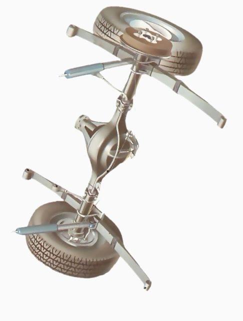 identify the forces on leaf spring solid axle | Chegg.com