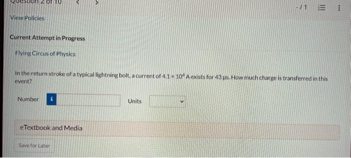 Solved Current Attempt in Progress Flying Circus of Physics | Chegg.com