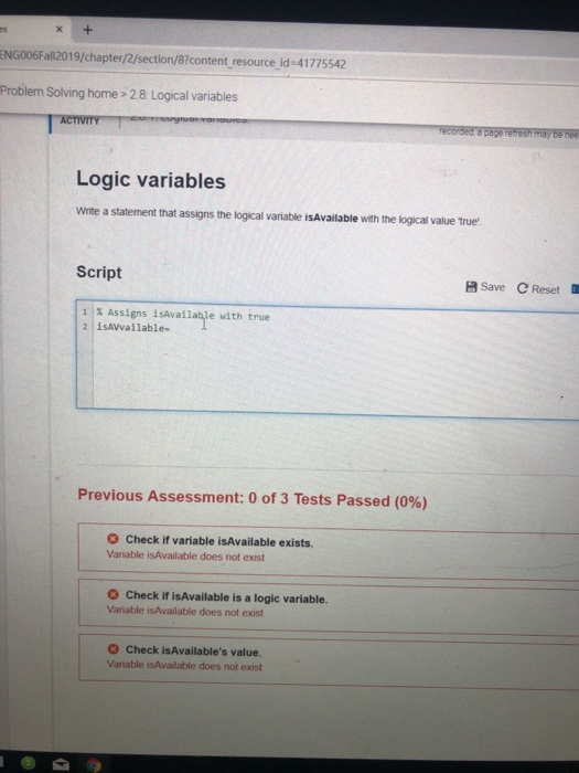 es ENG006Fall2019/chapter/2/section/87content | Chegg.com