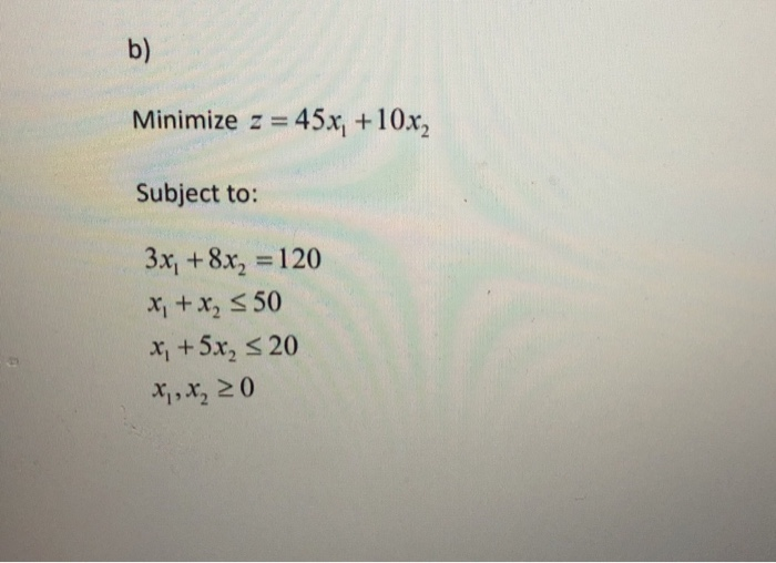 Solved 11. (10 points) Write the initial tableau for the | Chegg.com