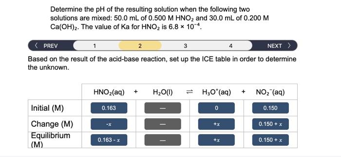 Solved Determine the pH of the resulting solution when the | Chegg.com
