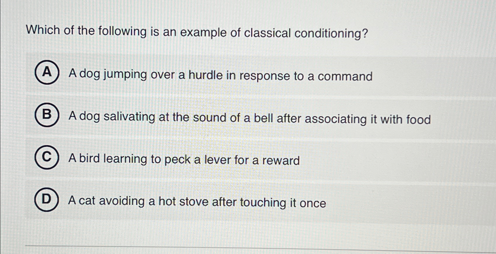 Solved Which of the following is an example of classical | Chegg.com