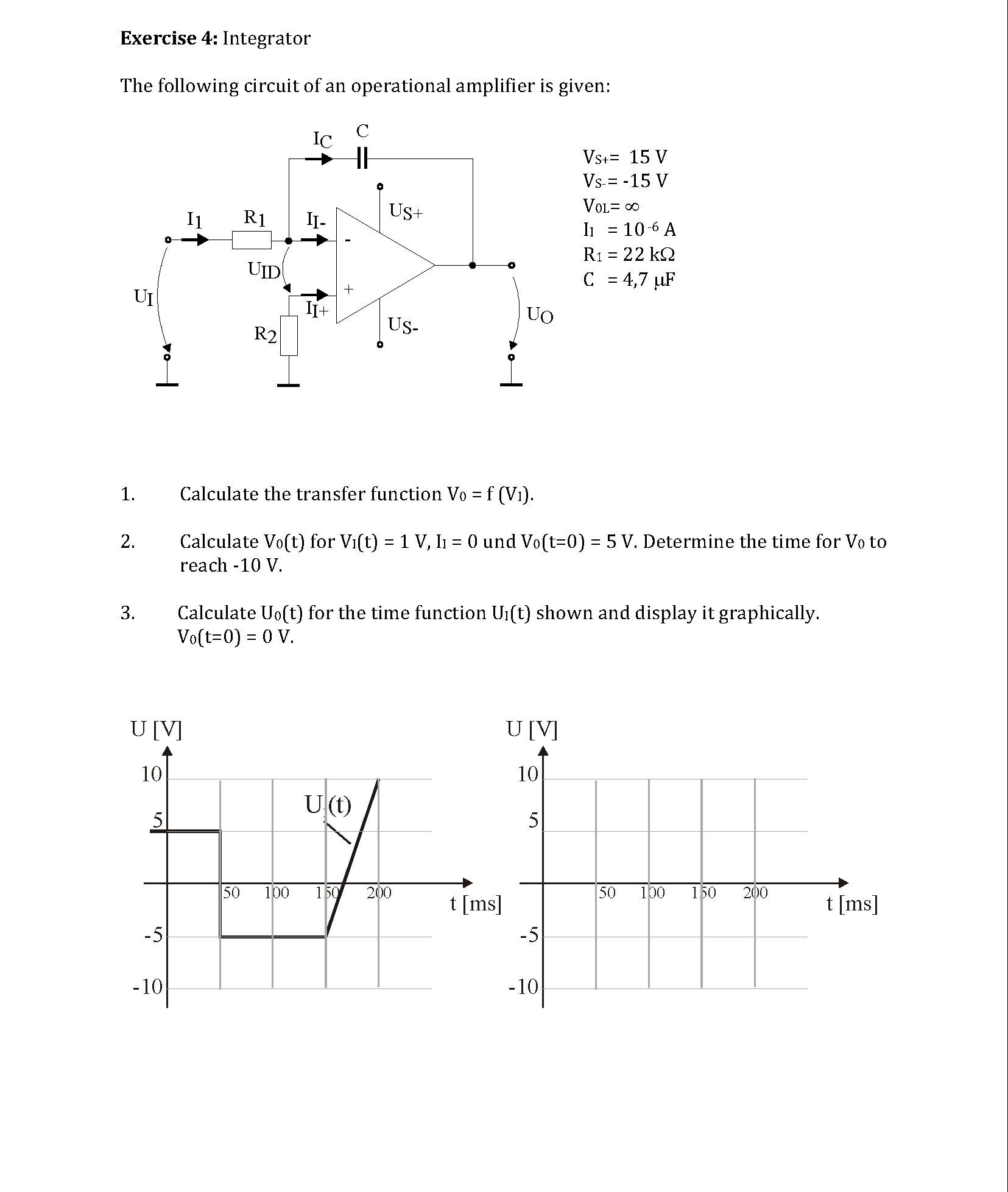 Solved refer image Exercise 4: IntegratorThe following | Chegg.com