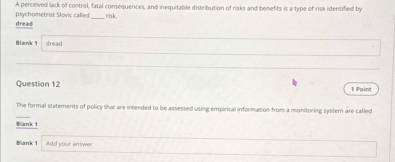 Solved A perceived lack of control, fatal consequences, and | Chegg.com