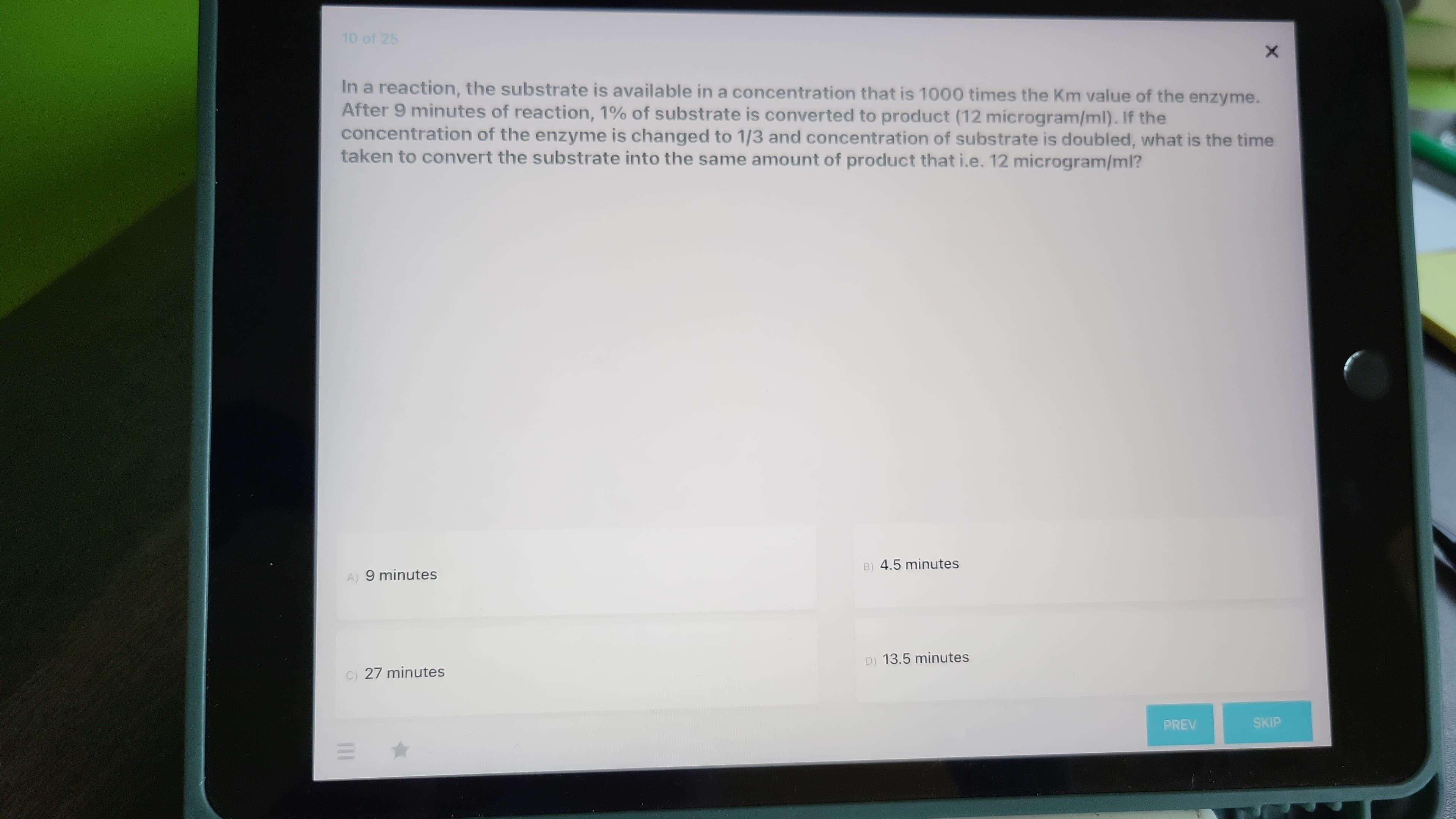 Solved In a reaction, the substrate is available in a | Chegg.com