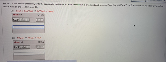 Solved [C] / [A] [8] Subscripts and superscripts that indude | Chegg.com