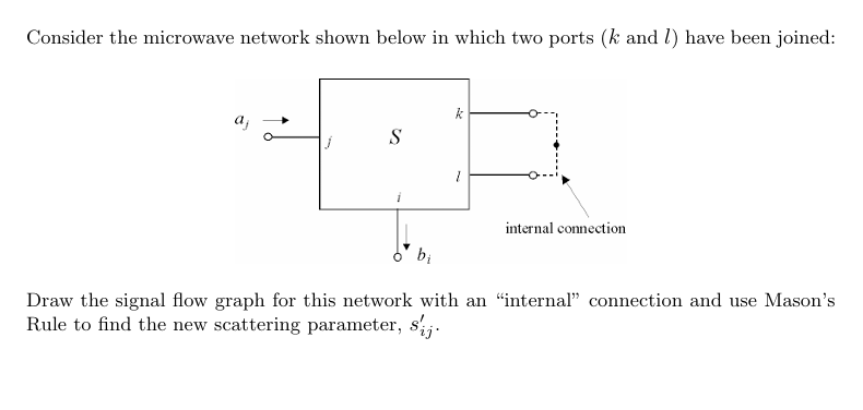 Solved Consider the microwave network shown below in which | Chegg.com