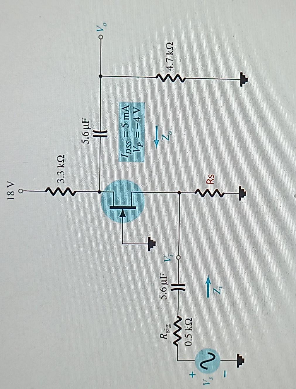 Solved Rs = 1,4K calculate Avnl, Avl, Avs draw ac equilavent | Chegg.com