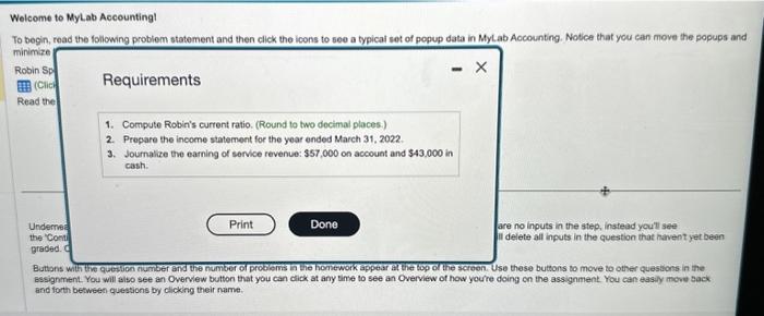 Solved Welcome to MyLab Accountingl To begin, read the | Chegg.com