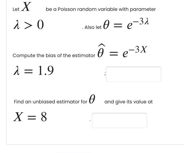 Solved Let be a Poisson random variable with parameter X 20 | Chegg.com