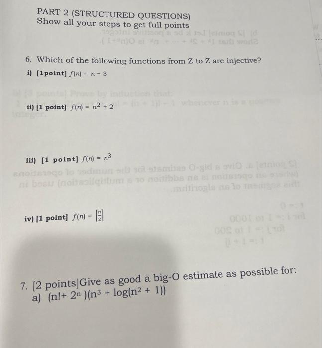 Solved PART 2 (STRUCTURED QUESTIONS) Show all your steps to | Chegg.com
