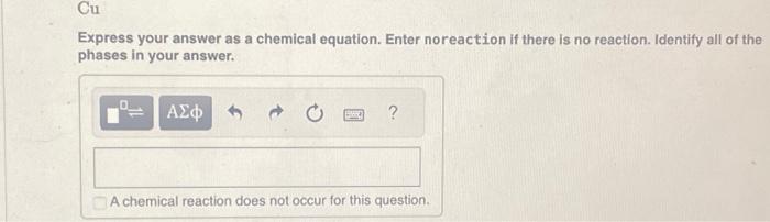 Solved Decide whether or not each of the following metals | Chegg.com