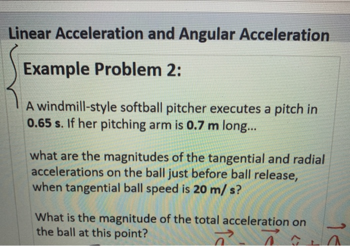 Solved Linear Acceleration and Angular Acceleration Example | Chegg.com