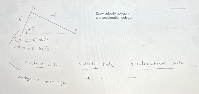 Solved Draw velocity polygon and acceleration polygon | Chegg.com