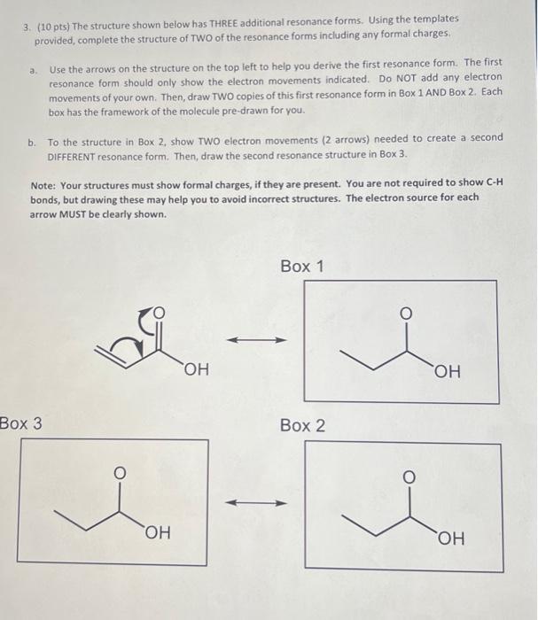 Solved 3. (10 pts) The structure shown below has THREE | Chegg.com