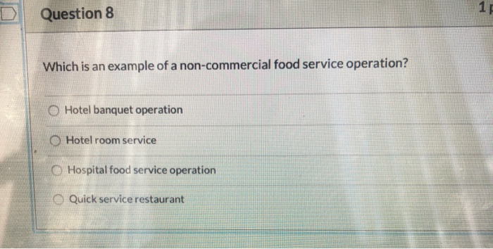 Solved Question 8 Which is an example of a non-commercial | Chegg.com