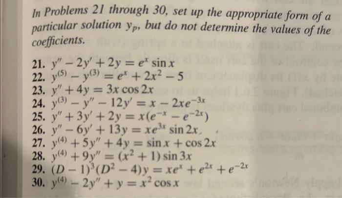 Solved In Problems 21 through 30, set up the appropriate | Chegg.com