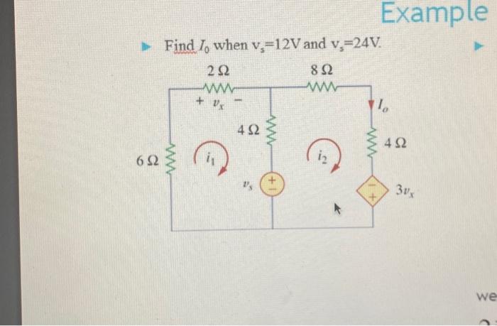 Solved Find I0 when vs=12 V and vs=24 V. | Chegg.com