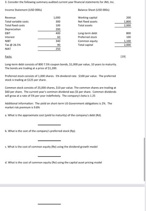 Solved Long-term debt consists of 8007.5% coupon bonds, | Chegg.com