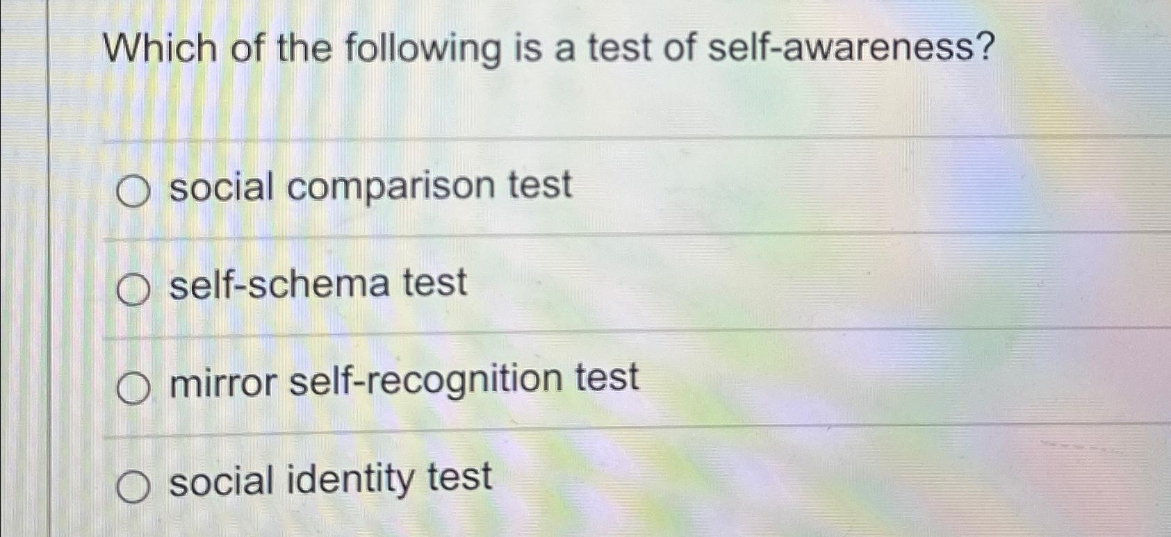 Solved Which of the following is a test of | Chegg.com