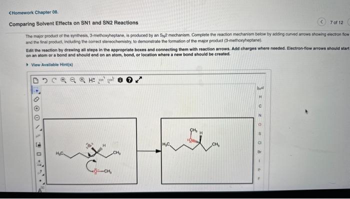 Solved The mnior product of the synthesis, 3-methoxyheptane, | Chegg.com