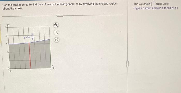 Solved Use the shell method to find the volume of the solid | Chegg.com