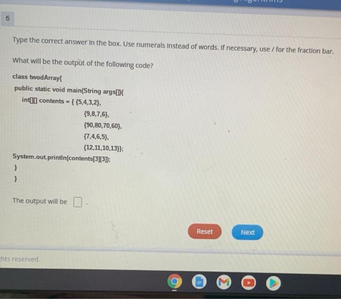Solved 6 Type the correct answer in the box. Use numerals | Chegg.com