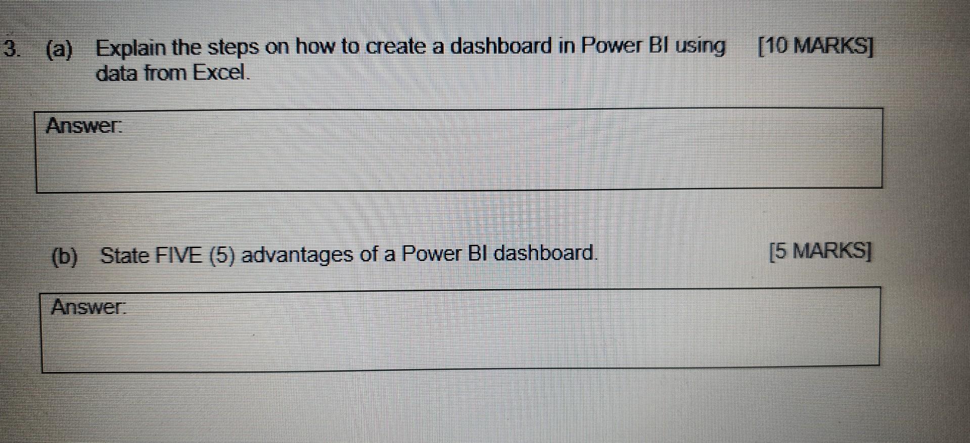 Solved (a) Explain the steps on how to create a dashboard in | Chegg.com