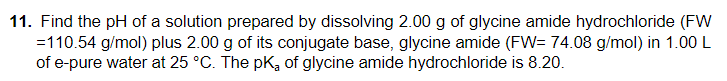 Solved Find the pH of ﻿a solution prepared by ﻿dissolving | Chegg.com