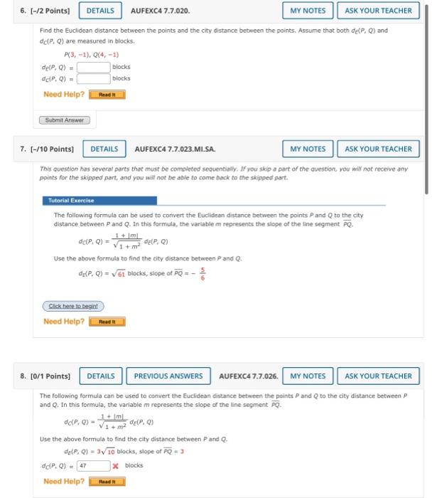 Solved 6. (-/2 Points) DETAILS AUFEXCA 7.7.020. MY NOTES ASK | Chegg.com Solved 6. (-/2 Points) DETAILS AUFEXCA 7.7.020. MY NOTES ASK | Chegg.com