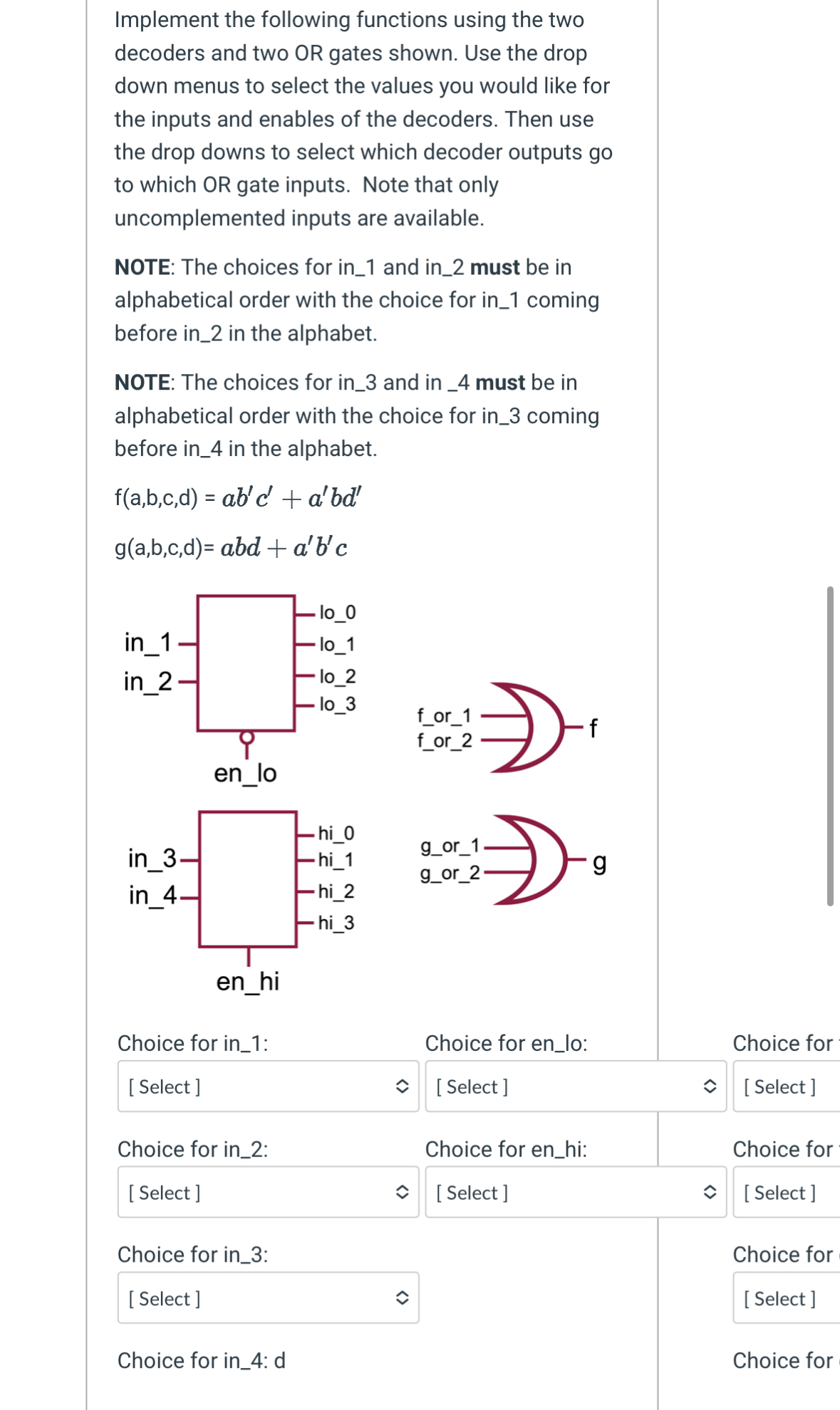 Solved Implement the following functions using the two | Chegg.com