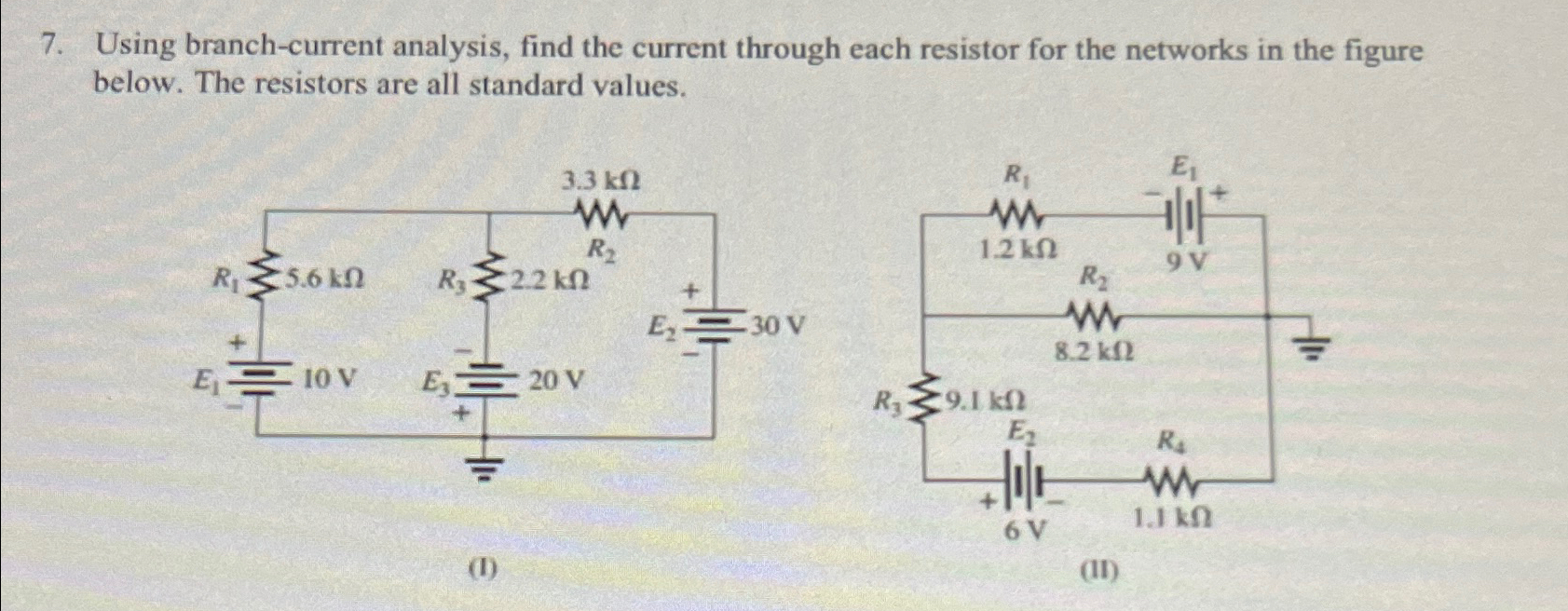 Solved Using branch-current analysis, find the current | Chegg.com