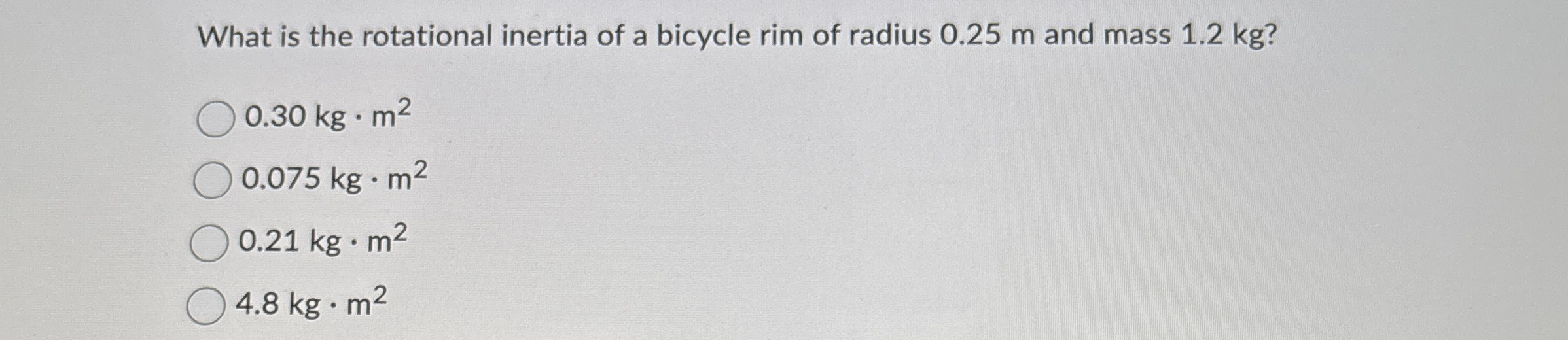 Solved What is the rotational inertia of a bicycle rim of | Chegg.com
