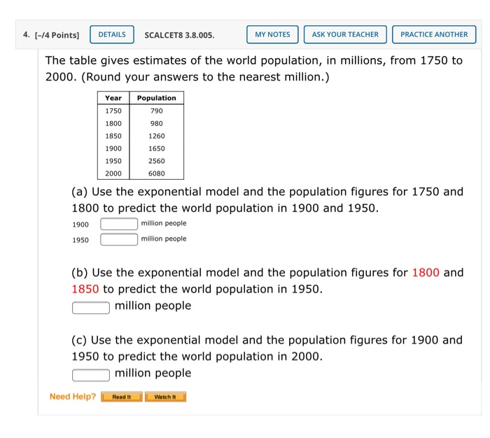 Solved 4. [-14 Points) DETAILS SCALCET8 3.8.005. MY NOTES | Chegg.com Solved 4. [-14 Points) DETAILS SCALCET8 3.8.005. MY NOTES | Chegg.com