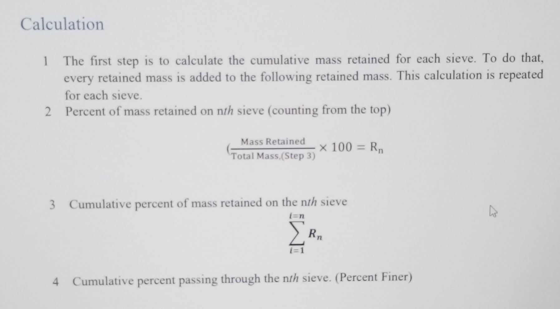 Solved Total mass of dry sample (Wd):1000 g Depth of sample | Chegg.com