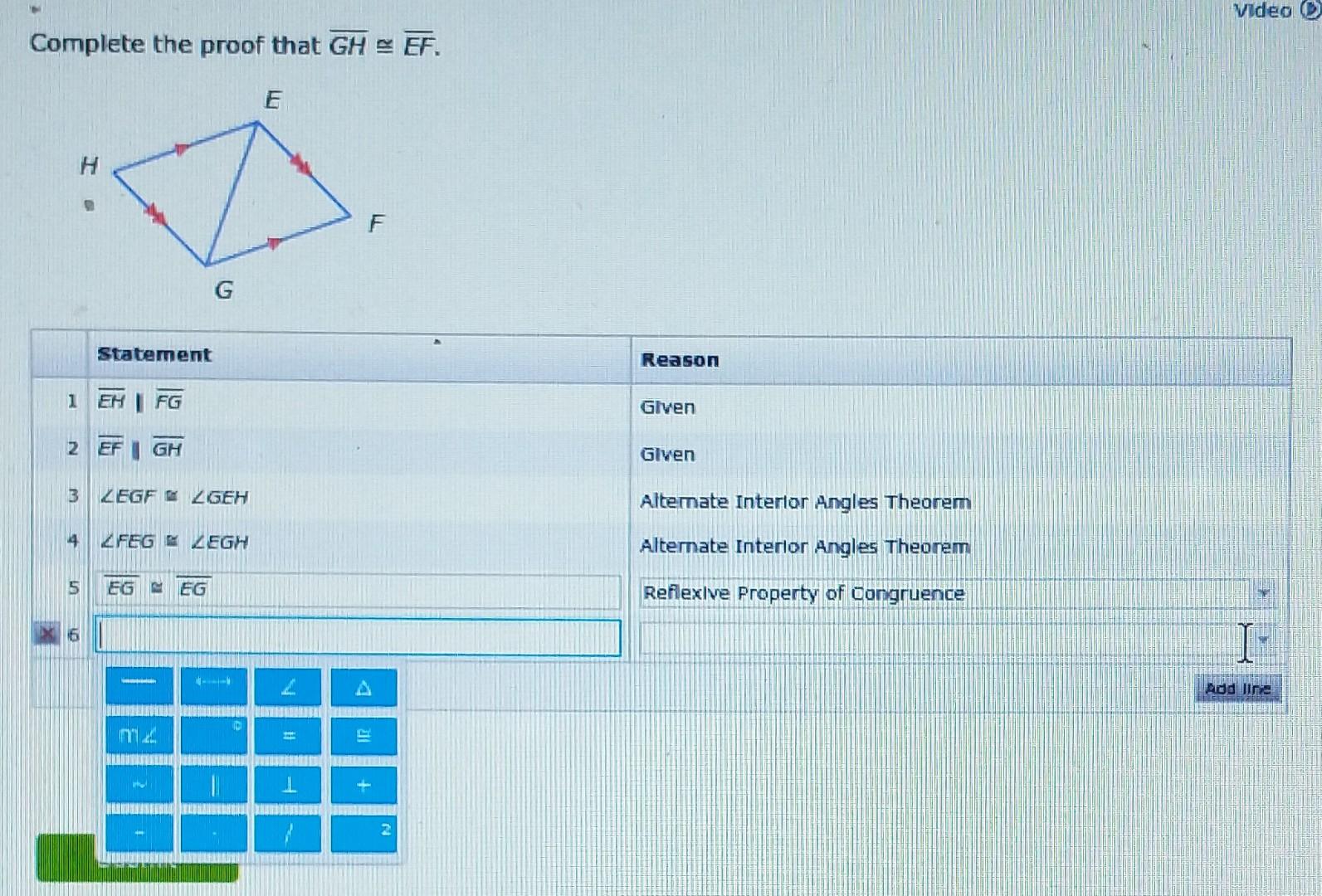 Solved Complete the proof that GH≅EF. | Chegg.com