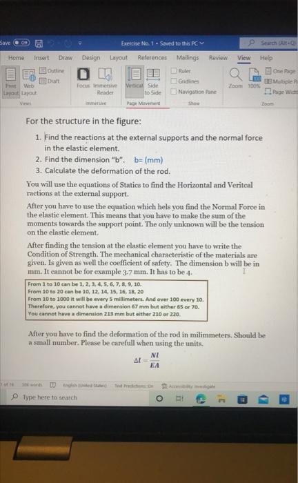For the structure in the figure: 1. Find the | Chegg.com