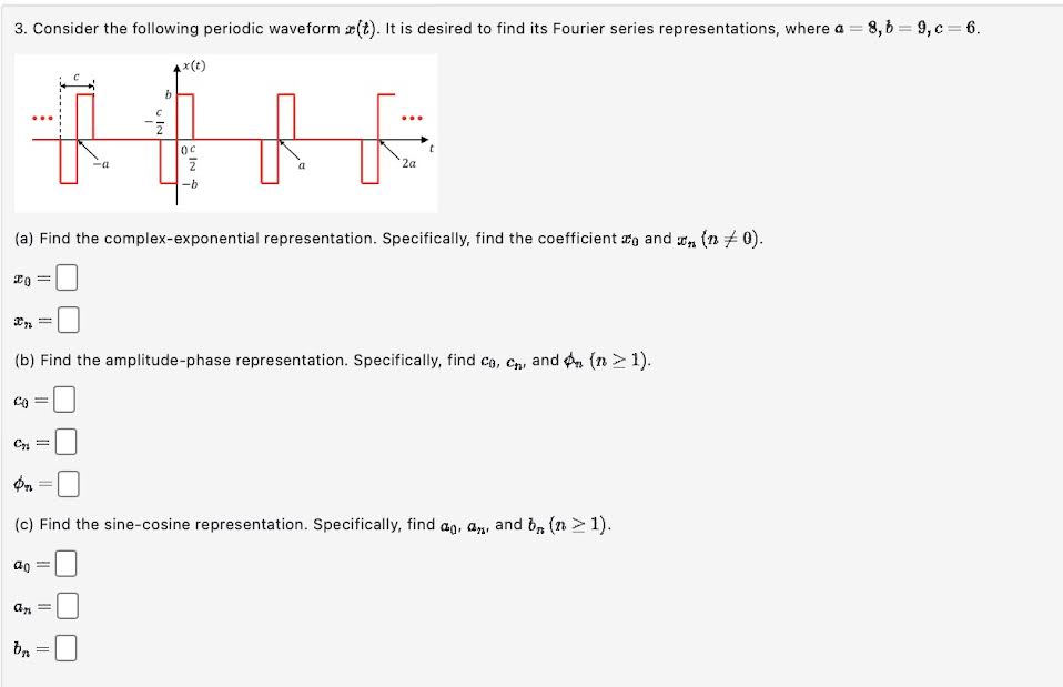 Solved Consider the following periodic waveform x(t). ﻿It is | Chegg.com