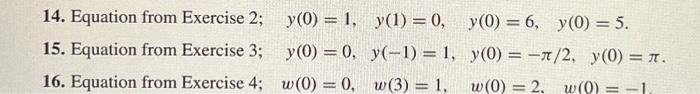 Solved 14. Equation from Exercise 2; | Chegg.com