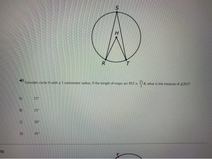 Solved Consider circle with a 5 centimeter radius. If the | Chegg.com