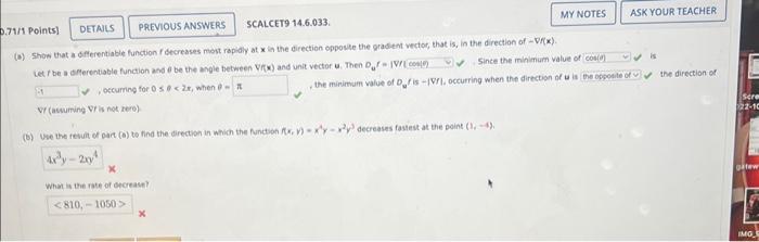 Solved (b) Show that a deferentiable function f decreases | Chegg.com