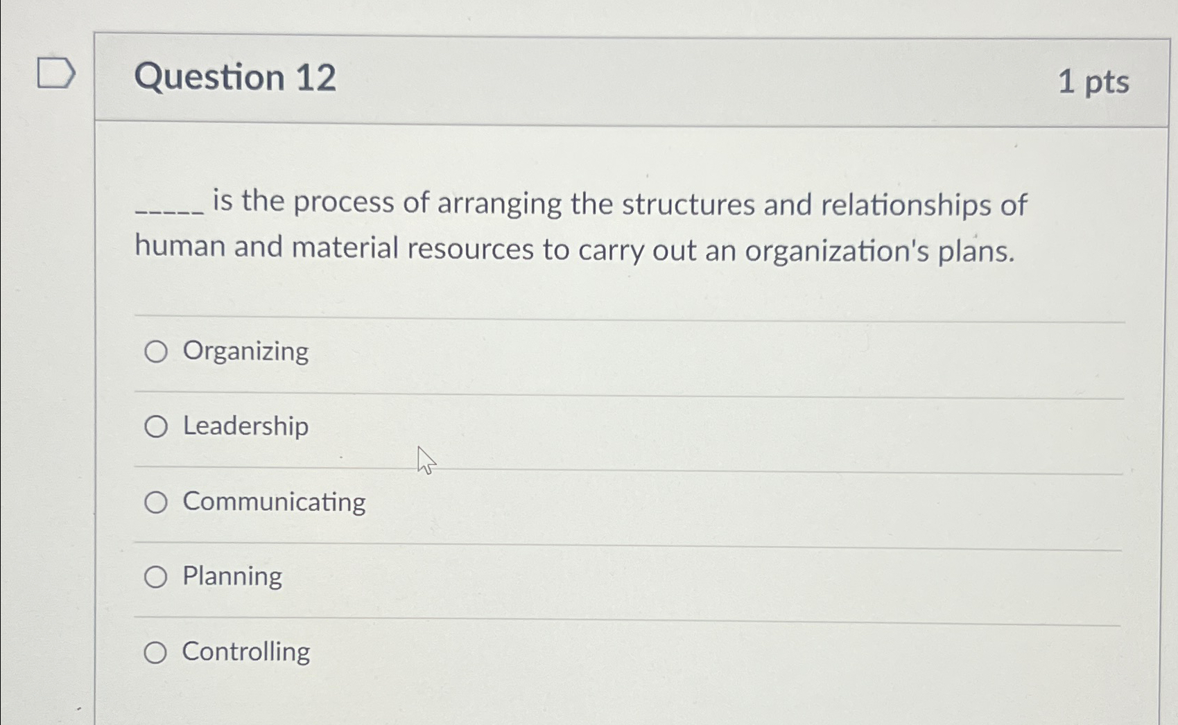Solved Question 121 ﻿ptsis the process of arranging the | Chegg.com