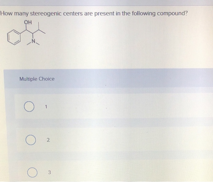 Solved How many stereogenic centers are present in the | Chegg.com