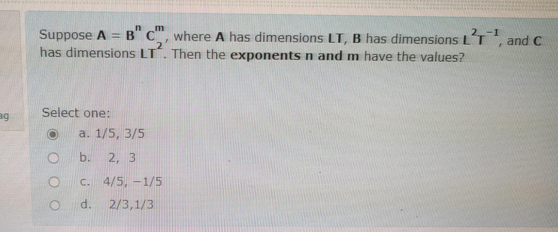 Solved Suppose A=BnC2'm, ﻿where A has dimensions LT,B ﻿has | Chegg.com